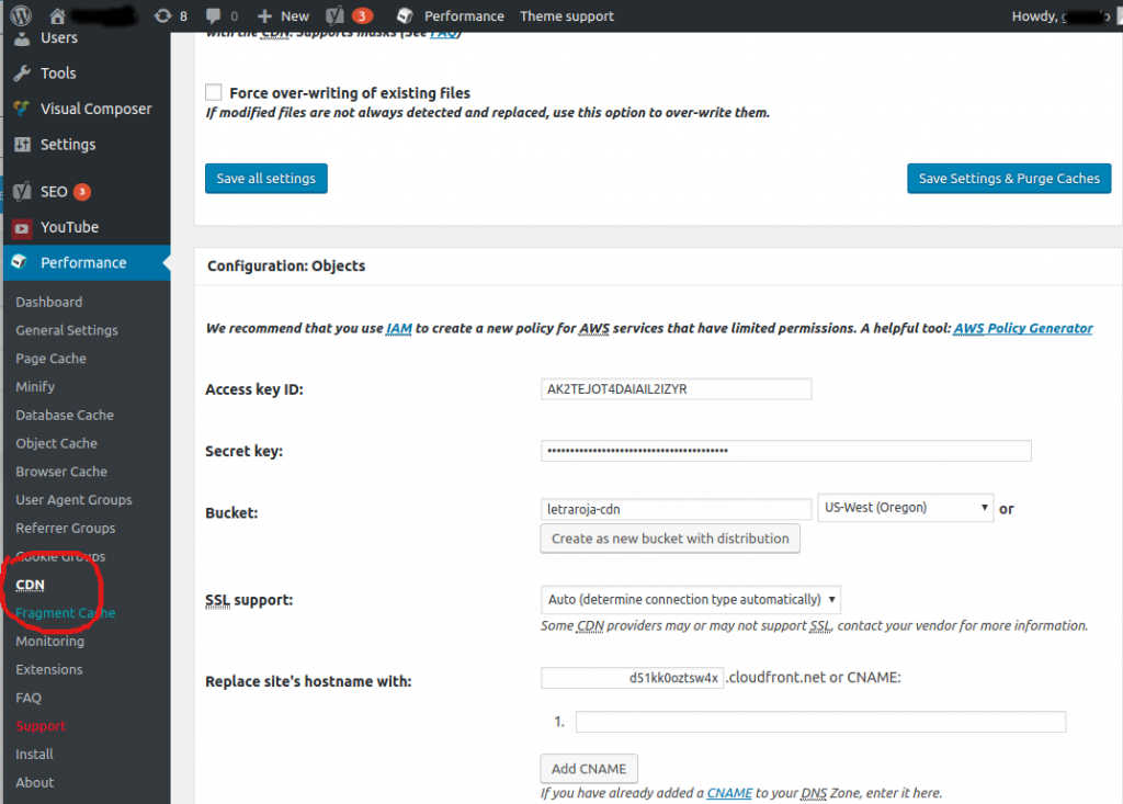 Enable Amazon Cloudfront CDN in WordPress - ServerOK