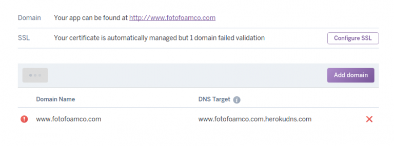 Point Domain to Heroku App - ServerOK