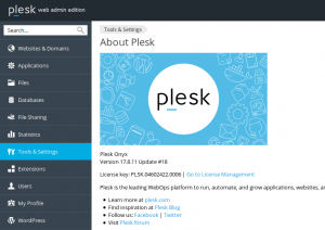 Find Plesk License key - ServerOK