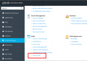 Find Plesk License key - ServerOK