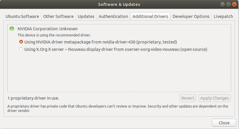 Install drivers on Ubuntu - ServerOK