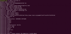Linux whois command - ServerOK