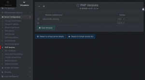 Change PHP version in Virtualmin Server - ServerOK