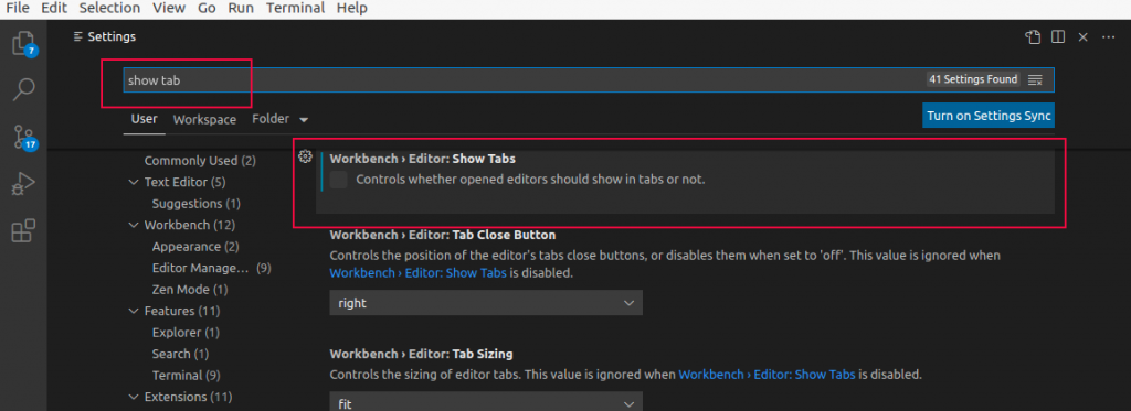 Visual Code Studio Missing Tabs for Open Files - ServerOK