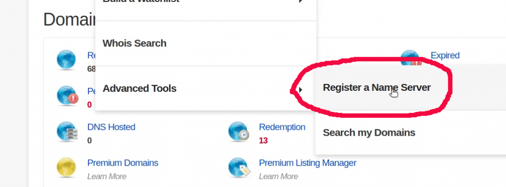 Creating Private Nameservers at Enom.com - ServerOK