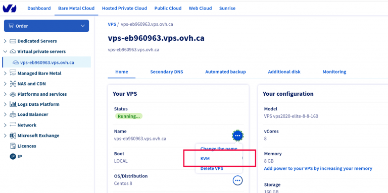 Set Static IP in RHEL 8 OVH VPS - ServerOK